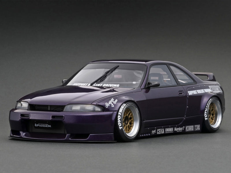 Ignition Model 1/18 Pandem Nissan Skyline GTR R33 BCNR33 Purple ...