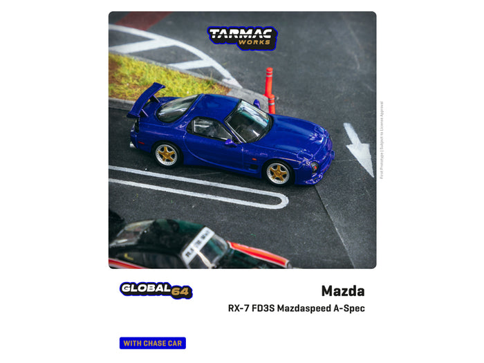 Tarmac Works 1/64 Mazda RX7 FD3S Mazdaspeed A-spec Chaste Innocent Blue ...
